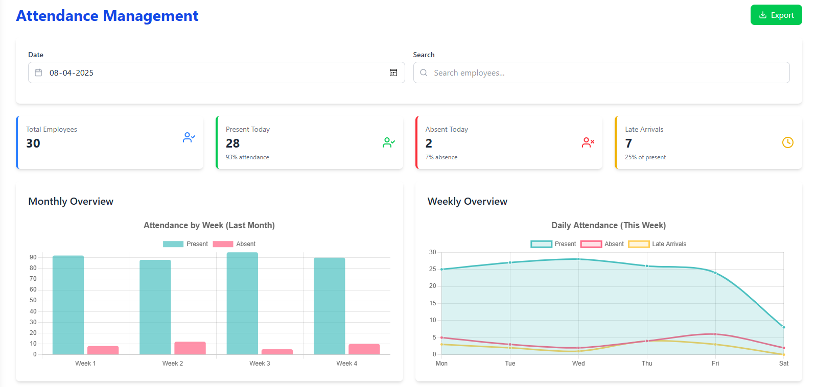 HR Pro HRMS Landing Page