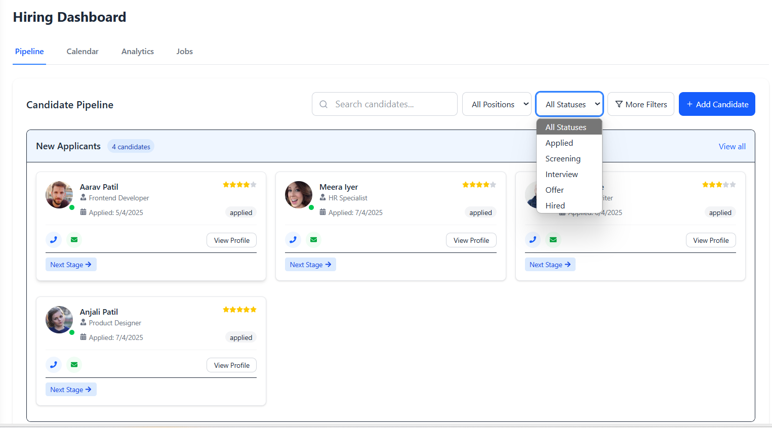 HR Pro HRMS Landing Page